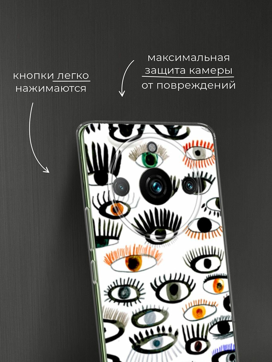 Чехол на Realme 11 Pro / Реалми 11 Про с принтом "Глаза акварель" — фото 1