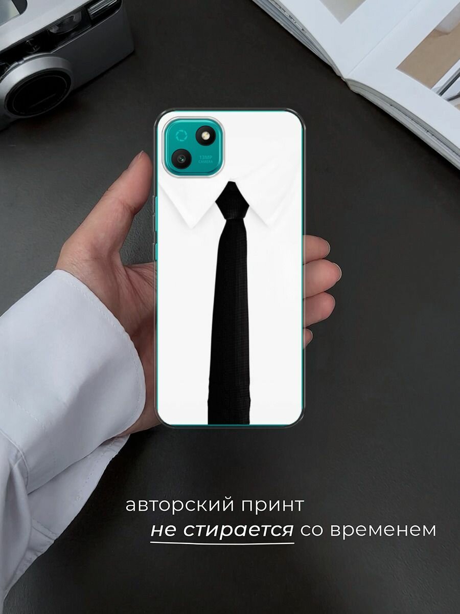 Силиконовый чехол на Wiko T10 / Вико Т10 с принтом "Галстук" — фото 1
