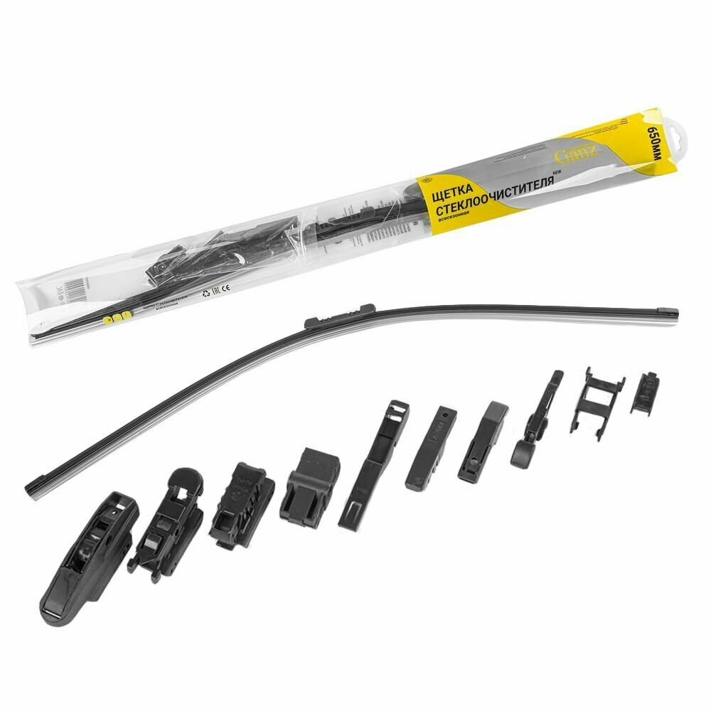 Щетка стеклоочистителя бескаркасная 650 мм, 1 штука