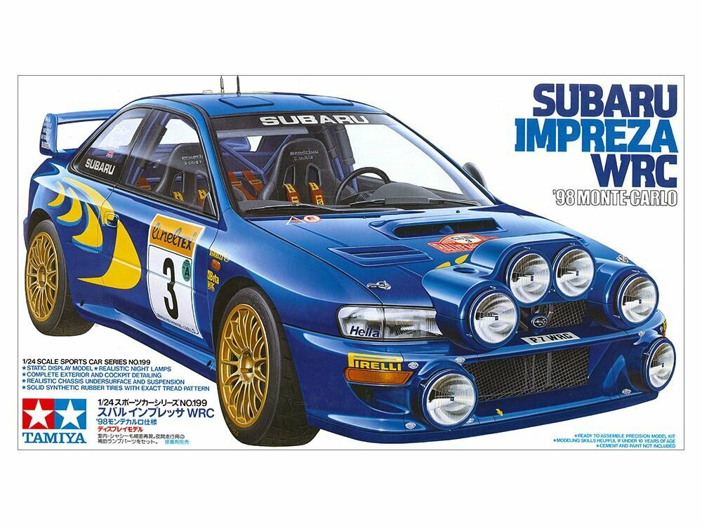 Tamiya TA24199 1/24 Мотоцикл серии IMPREZA WRC '98 MONTE-CARLO