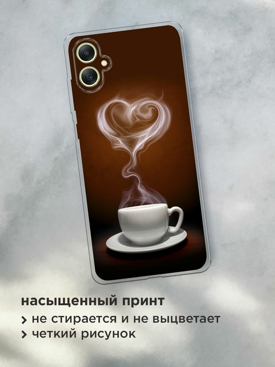 Чехол на Samsung Galaxy A06 / Самсунг Галакси А06 с принтом "Кофейная любовь" — фото 1