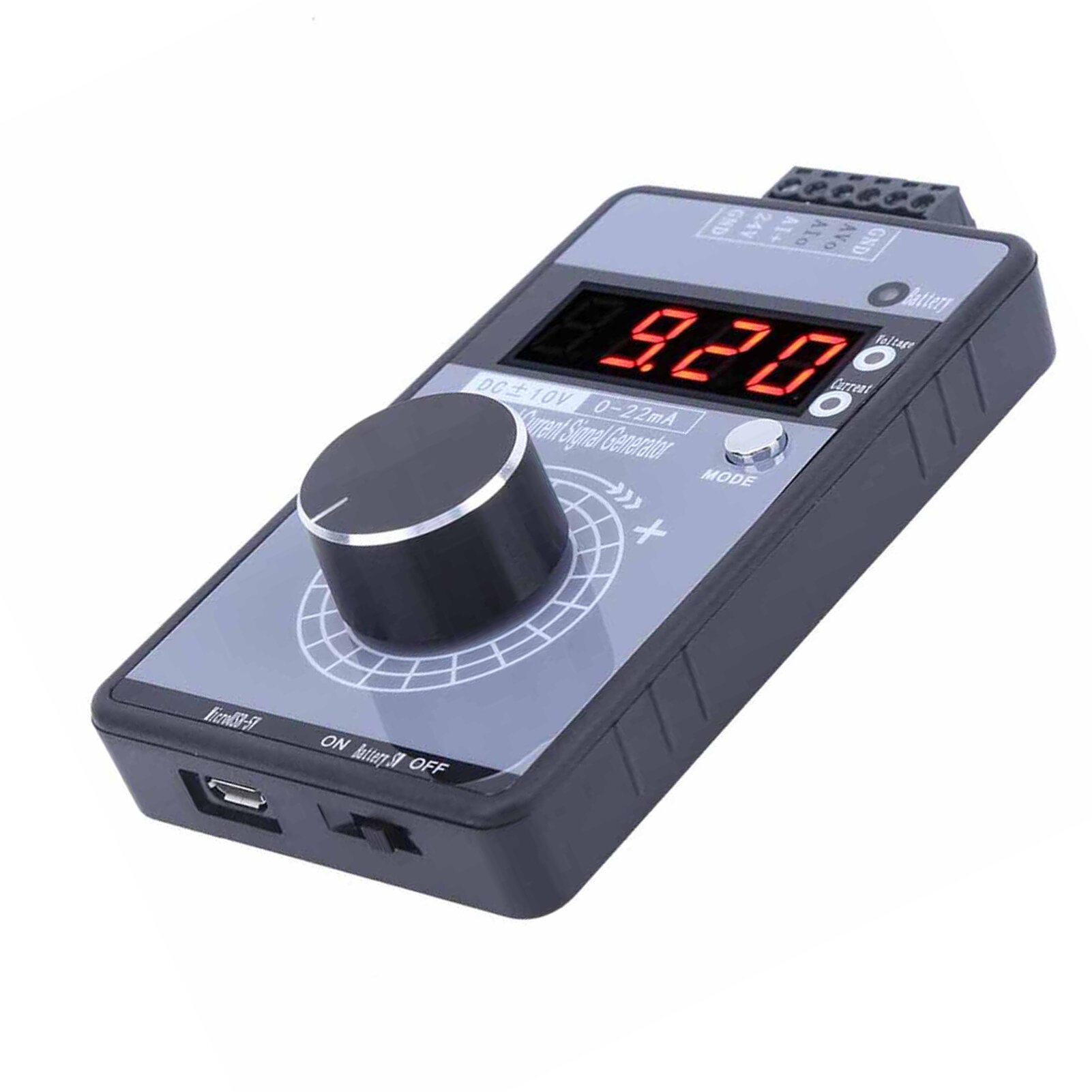 Current Voltage Signal Generator DC 0‑10V 0/0‑22mA Interface Analog Simulator 4 Digit Display for PLC Panel Debugging — фото 1