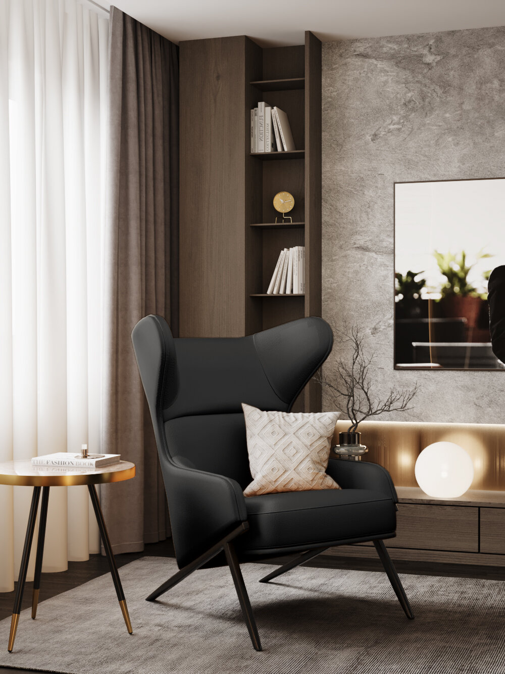 Кресло дизайнерское в современном стиле VESPA, экокожа 70х90х70