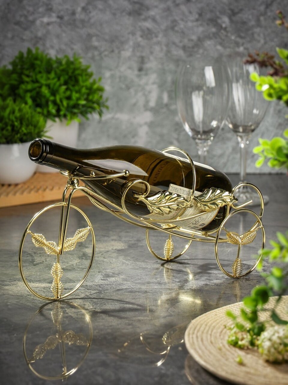 Подставка под бутылку, 25.5х8.5х 22.5 см, Велосипед, Y4-8764