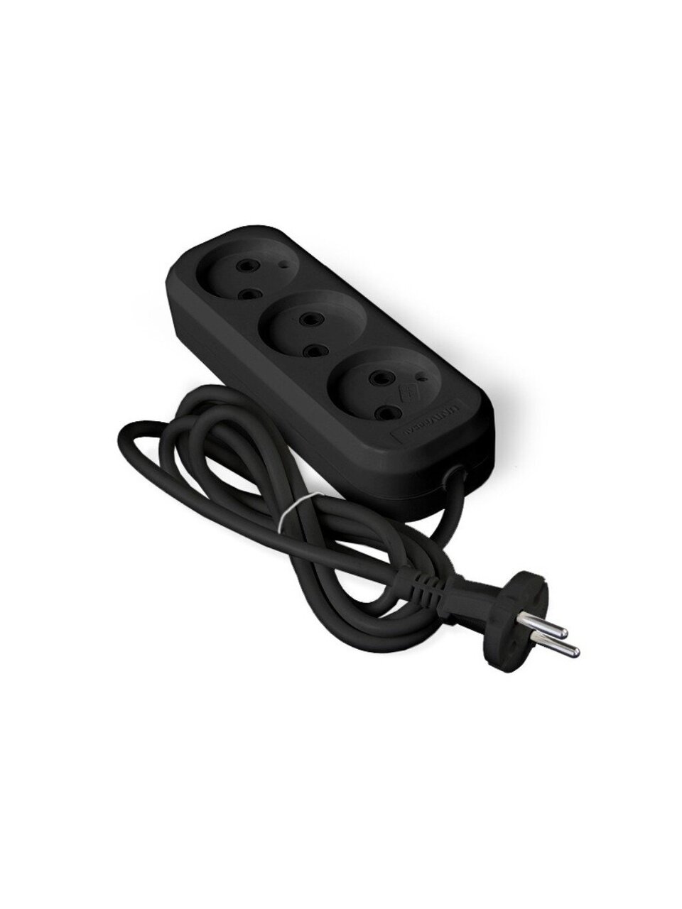 Удлинитель сетевой 5 метров, 3 гнезда, без заземления, черный, UNIVersal, Люкс, У6-639М