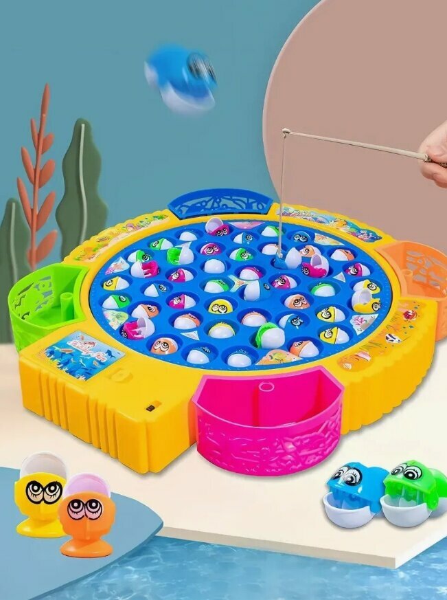 Большая рыбалка детская интерактивная игрушка 45 рыб со звуком