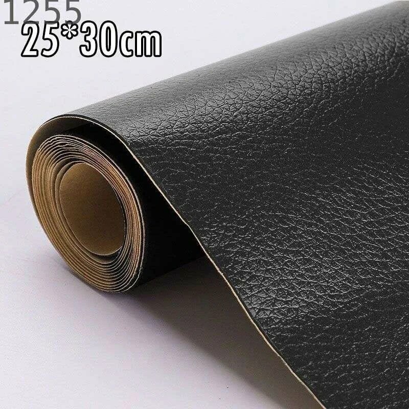 Mебельная ткань из ПВХ, Экокожа , Искусственная кожа для обивки мебели, цвет черный 0.3м (ширина 0.25м) кожзам