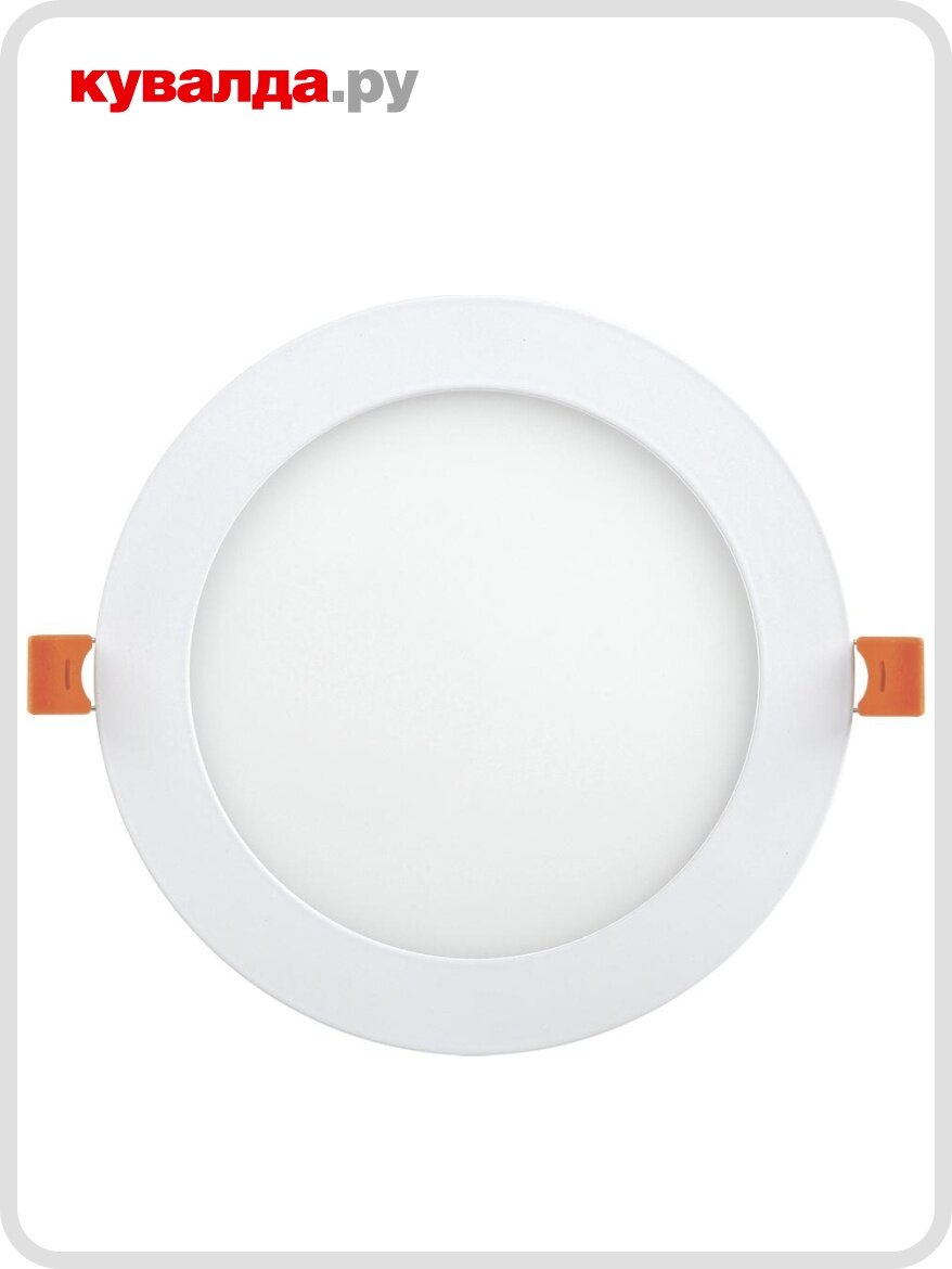 Потолочный светодиодный светильник IEK ДВО 1606 12Вт 6500K IP20 белый ультратонкий