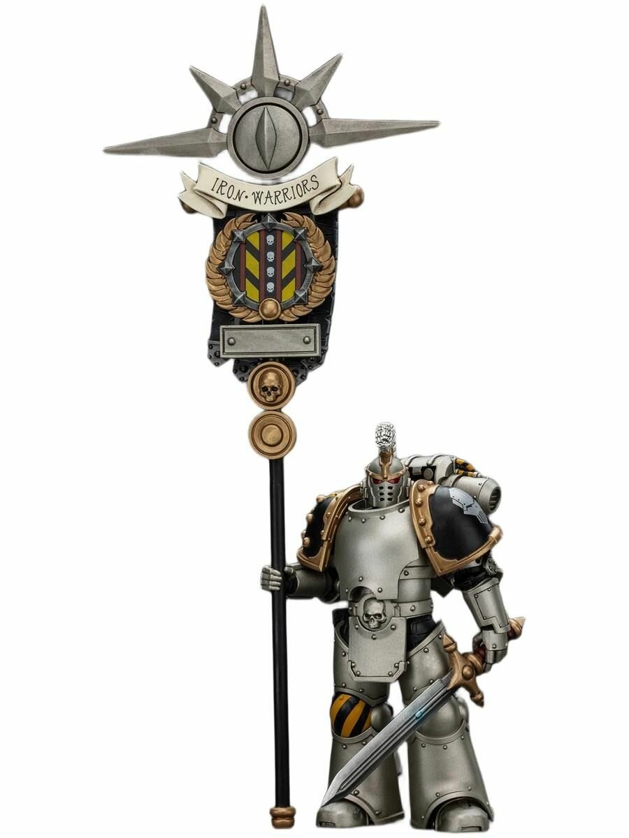 Подвижная фигурка JOYTOY Warhammer 40K Iron Warriors Command Squad Chosen with Legion Standard, коллекция игрушек