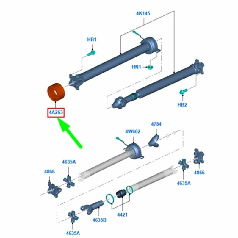 Демпфер заднего приводного вала 5228344 AB39-4C025-BD для Ranger MK3