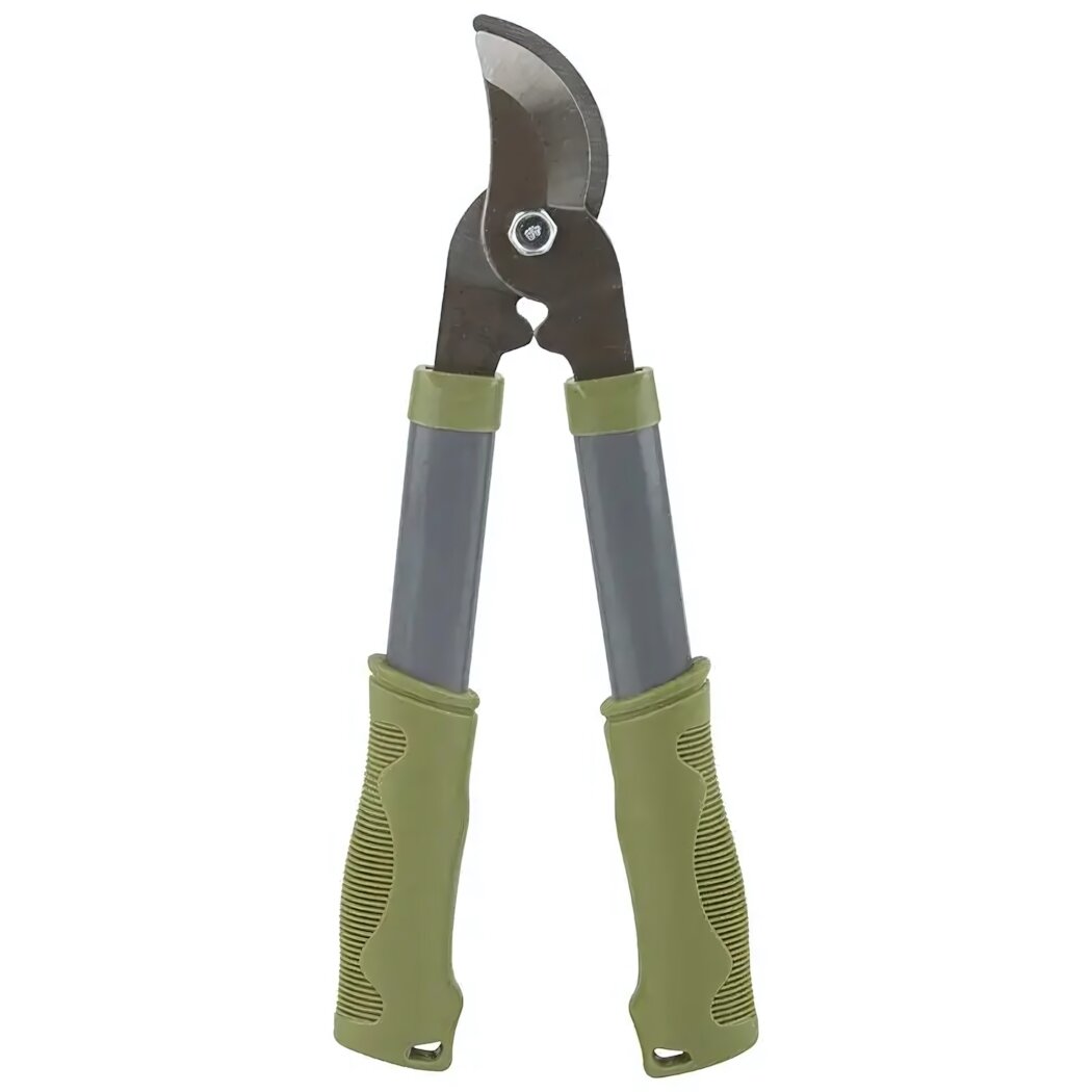 Кусторез садовый 340 мм, стальные лезвия, двухцветные рукоятки с антискольжением