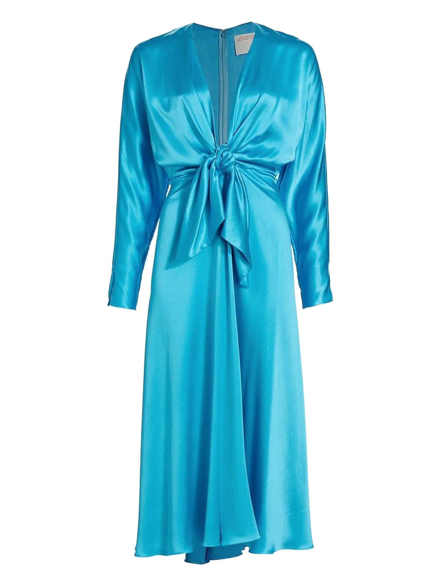 Платье Tie-front long-sleeve midi dress