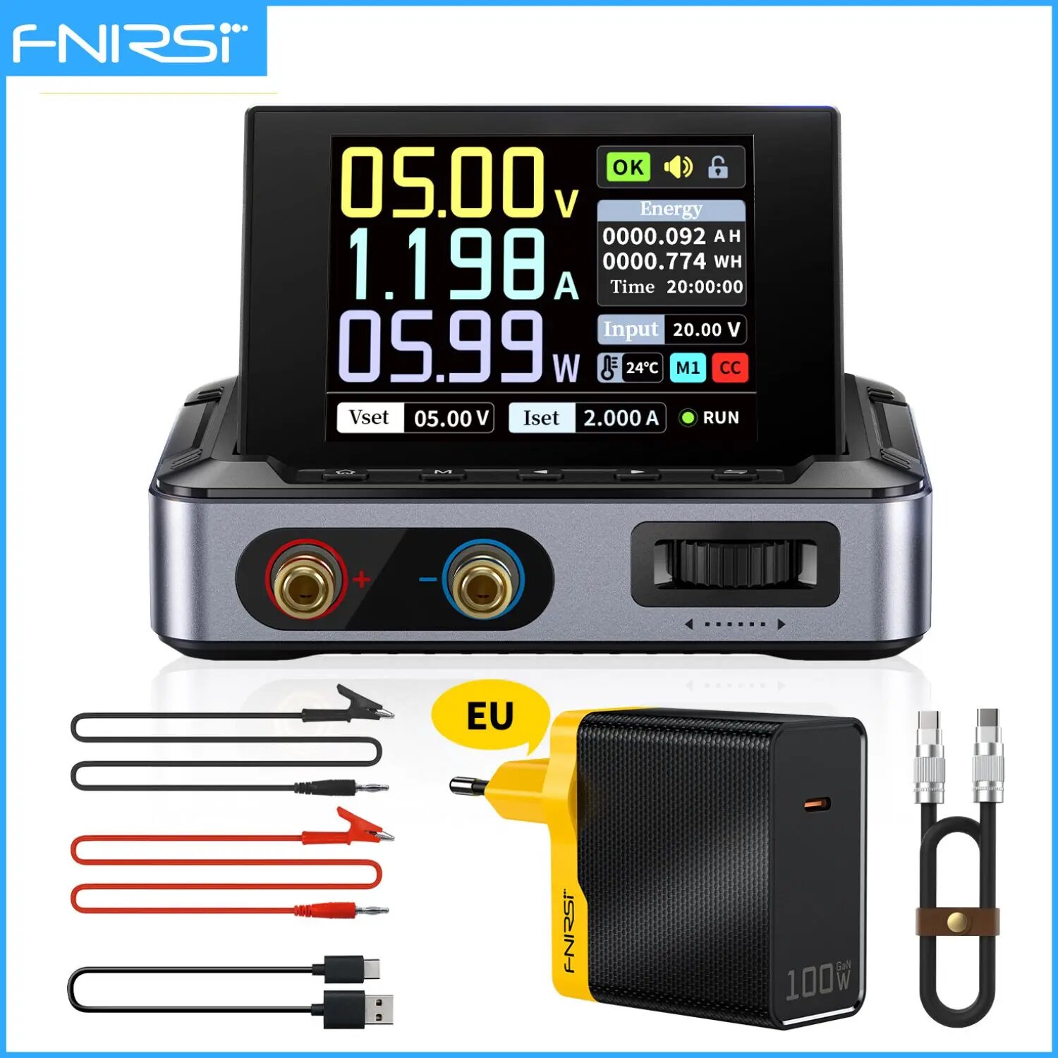 Импульсный источник питания FNIRSI DPS-150 0-30В 0-5А DPS-150 100W Set-EU