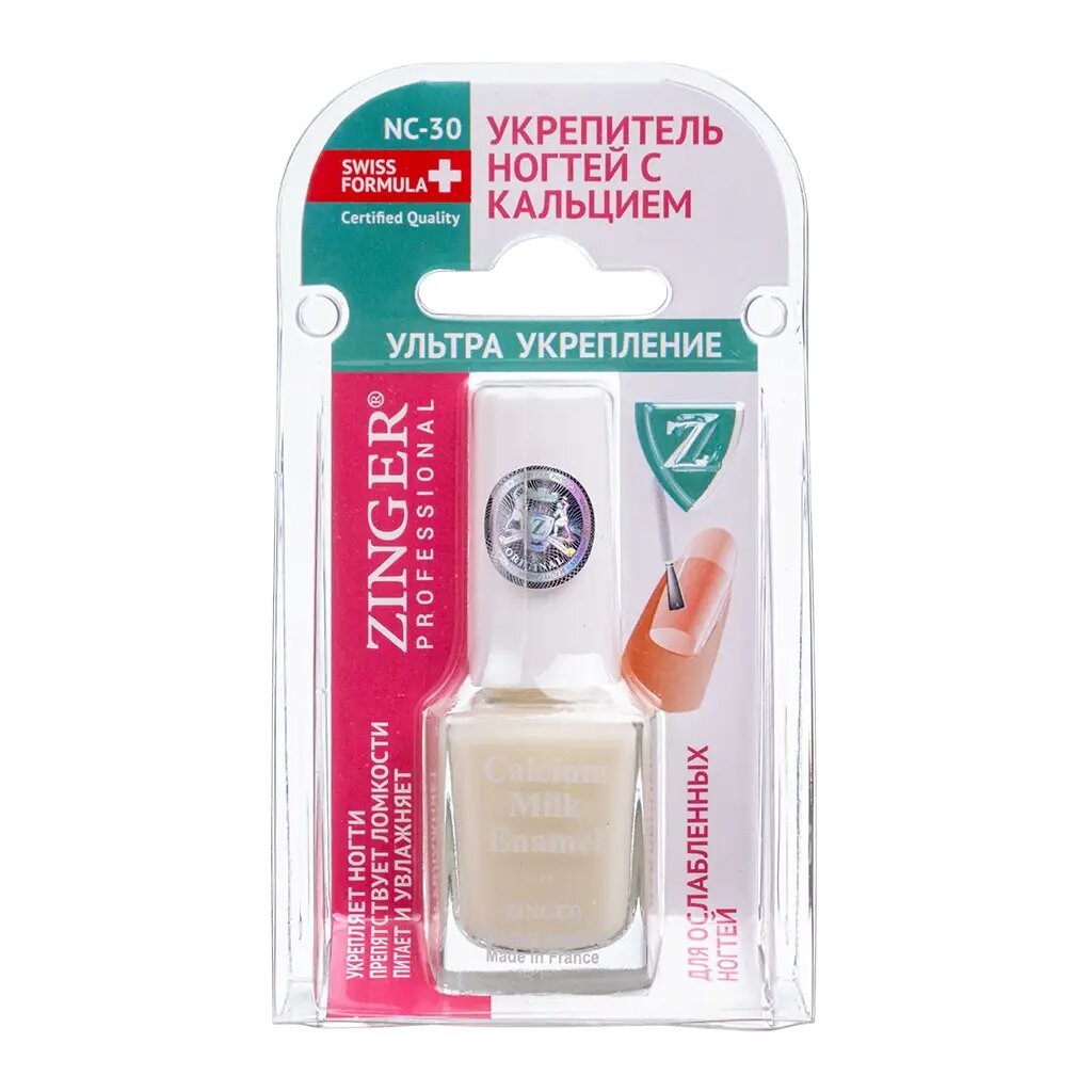 Zinger средство для ногтей Укрепитель с витаминным комплексом и кальцием NC30 14 мл 1 шт