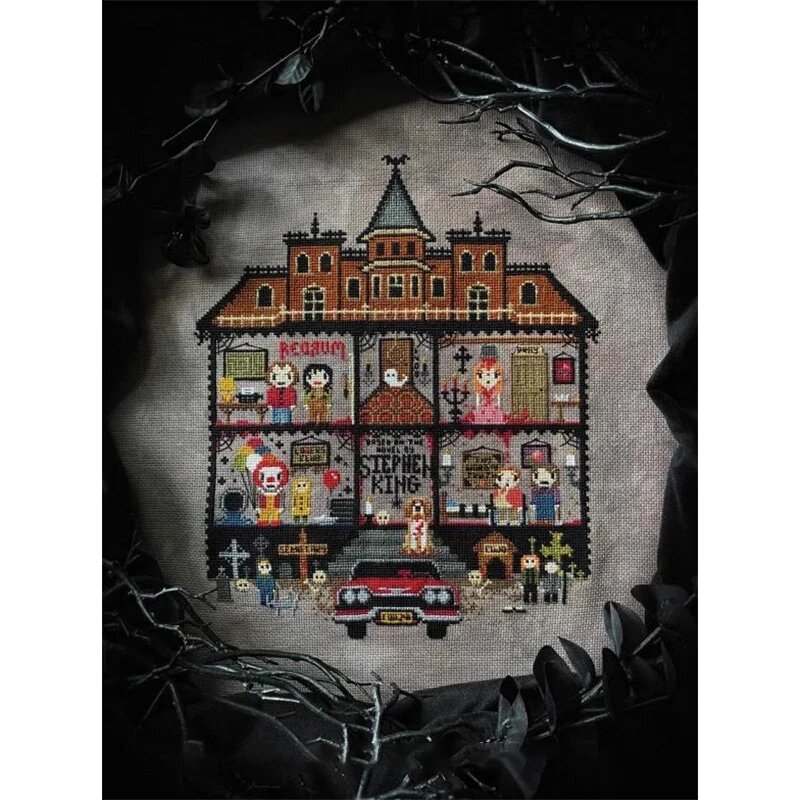 Набор для вышивки крестом XIUSPRING, серый холст, хлопок ZZ8576