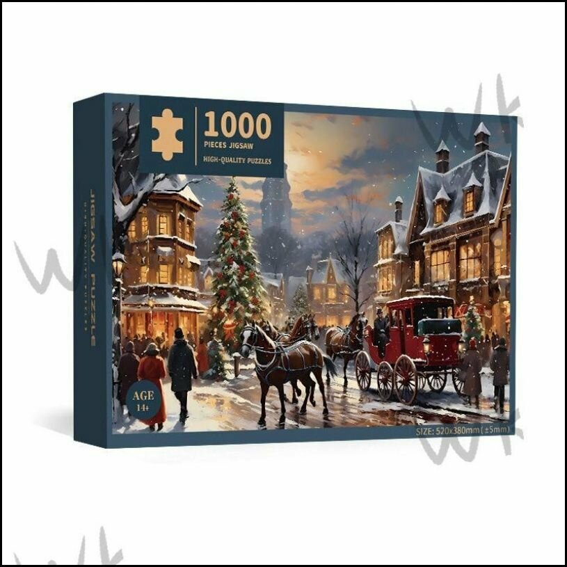 Рождественский календарь 1000 кусочков рождественского пазла