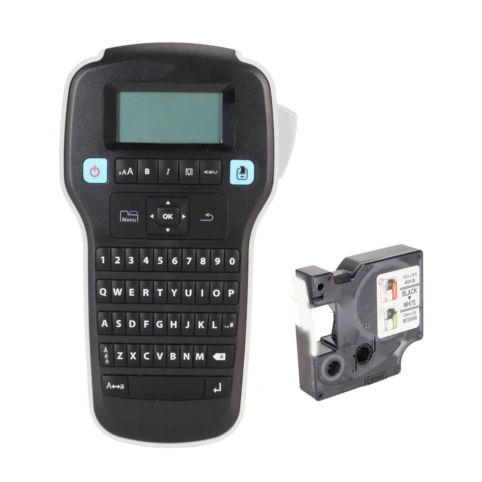 Портативный принтер для этикеток с клавиатурой, простой в использовании, с большим дисплеем, ручной принтер для этикеток