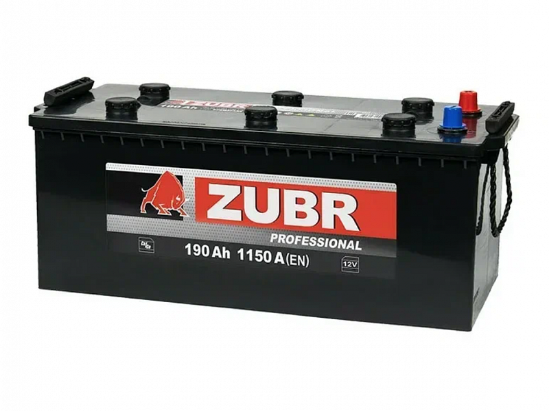 Аккумулятор грузовой ZUBR Professional 190Ah 1250A ПП (510х218х225) без борта D5 510x218x225