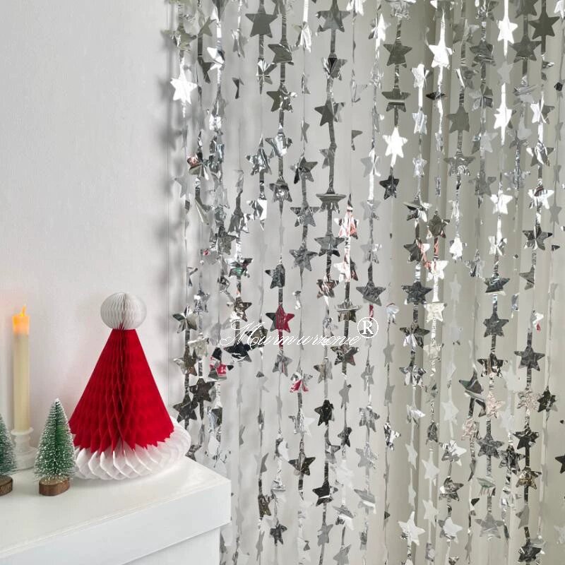 Рождественское украшение для классной комнаты: фоновая стена, занавес-дождик, дверной занавес, лазерная подвесная