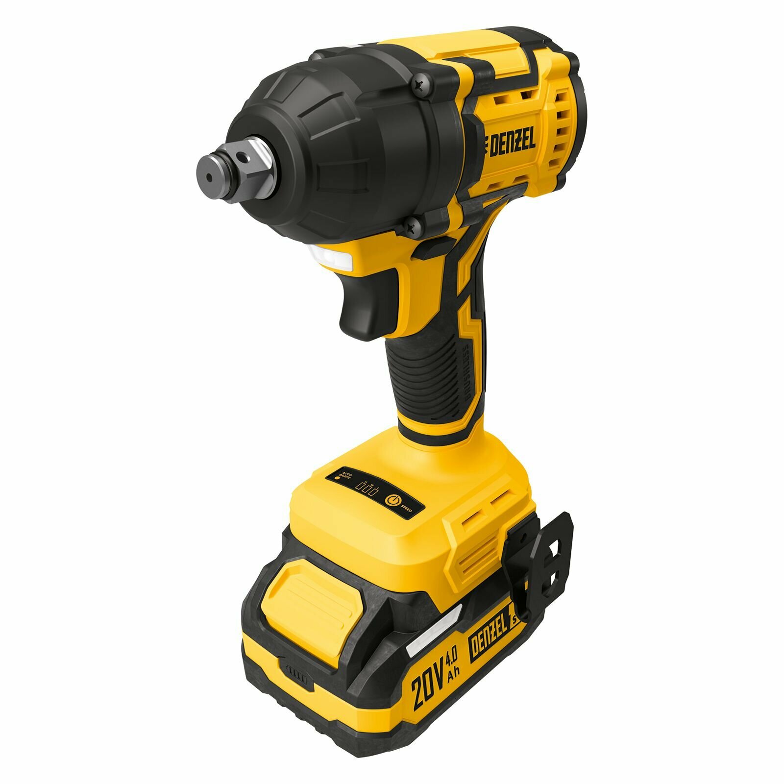 Гайковерт ударный аккумуляторный бесщет. CIWH-BL-20-500, Li-Ion, 20 В// Denzel, 26524