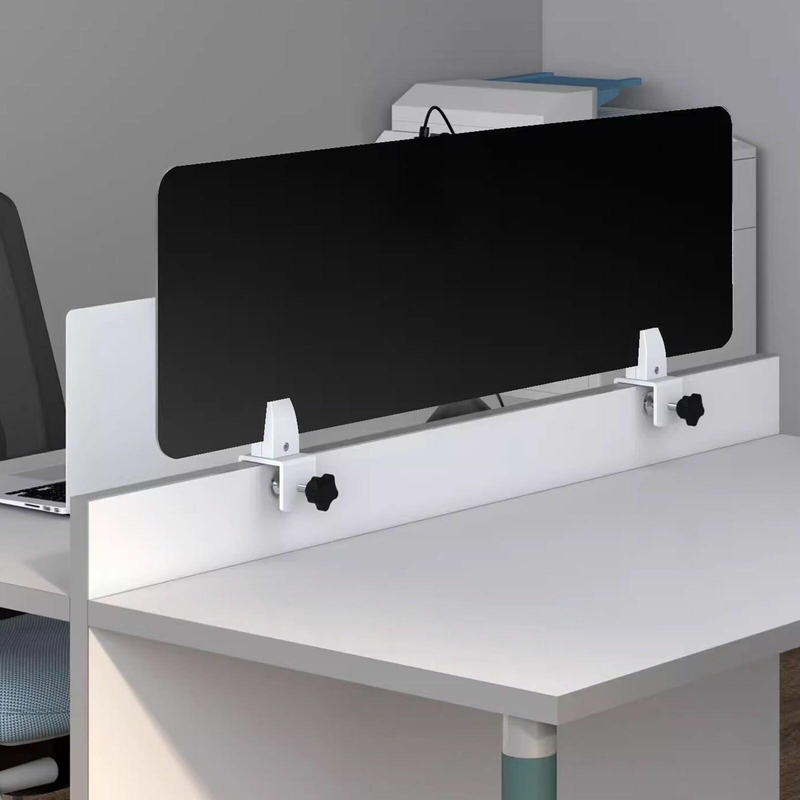 Защитный экран для офиса Перегородка стола50х30 см, На шурупах