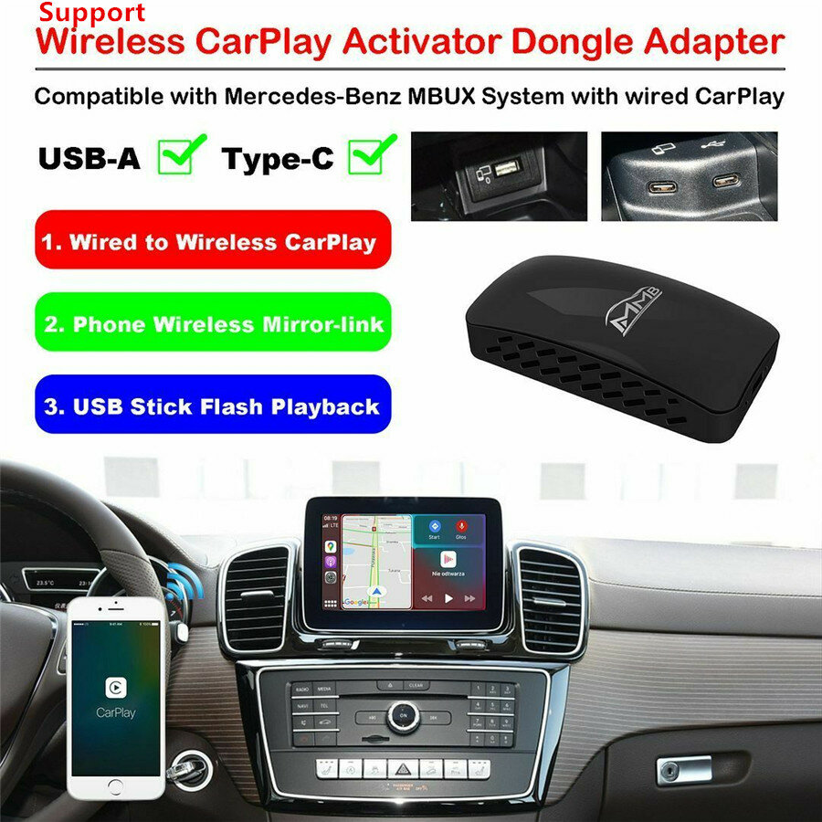Joyeauto mmb support wired to wireless appple carplay function adapter usb smart dongle multimedia video player ios android mirrorlink car stick decoder