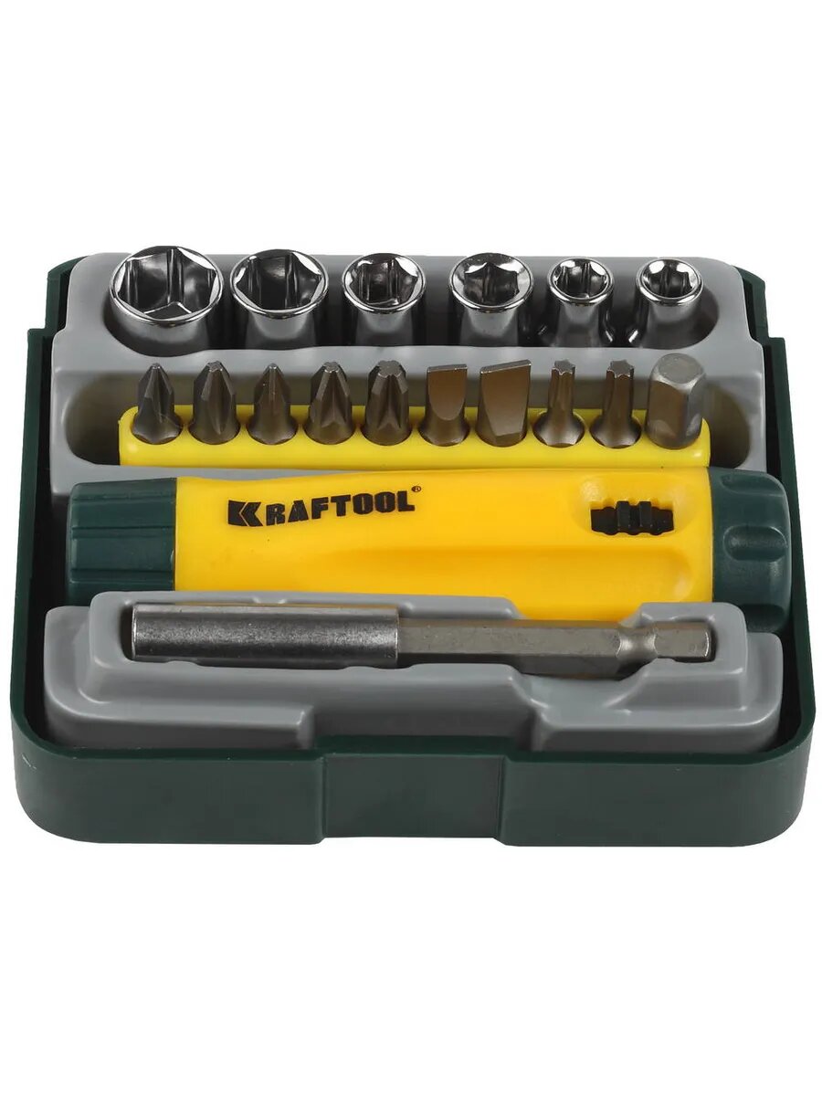 Bit-Lock-18 набор: реверсивная отвертка с насадками 18 шт