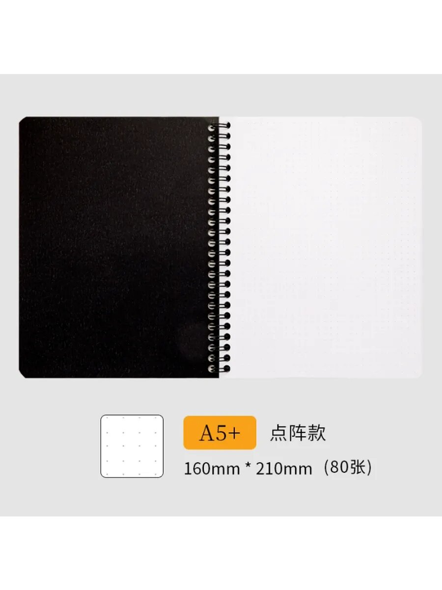 Блокнот Rhodia Франция, Точка А5, Черный, Спираль