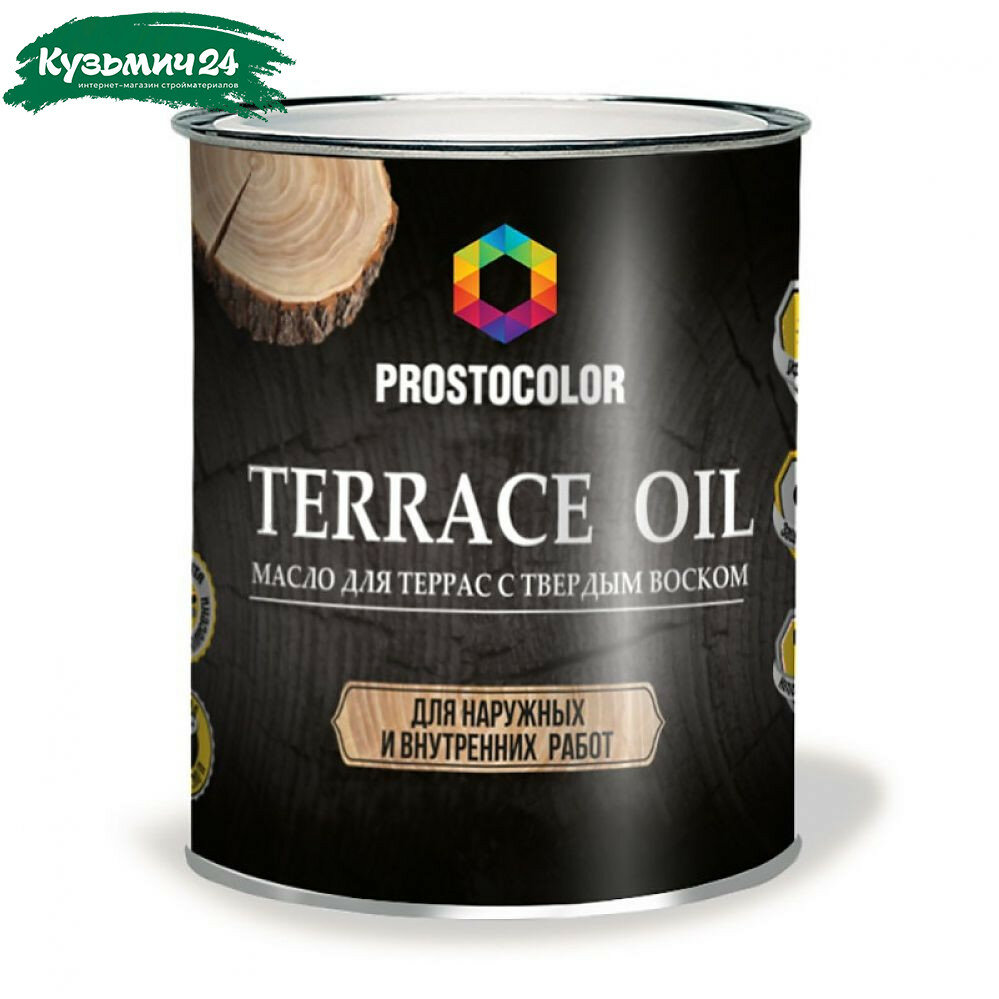 Масло для террас Prostocolor палисандр 0.75 л, 1 шт