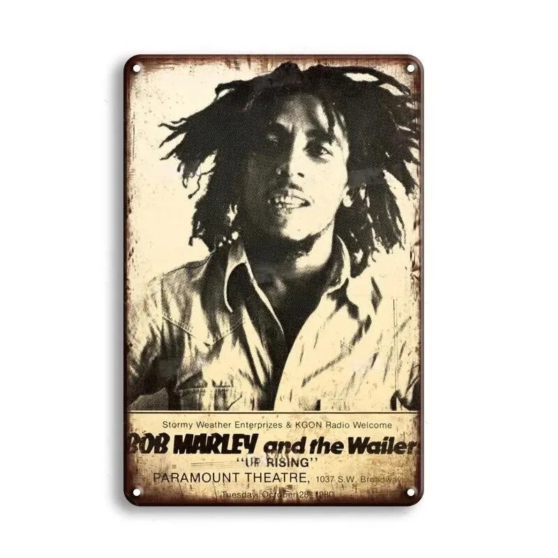 Металлическая табличка 20x30 см с винтажной рок-группой Декор для дома баров гаражей и клубов