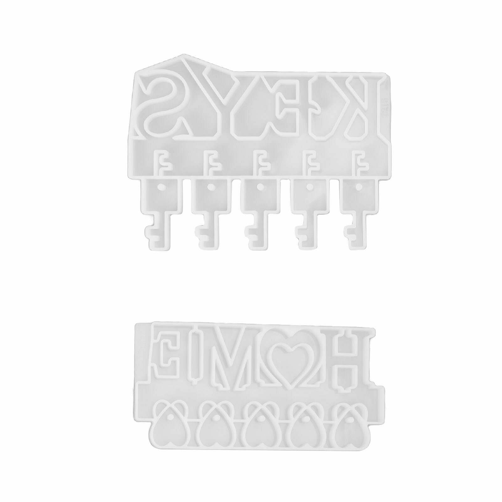 2 шт. DIY силиконовые формы для держателей ключей, силиконовые формы в виде букв для декоративных настенных вешалок для ключей