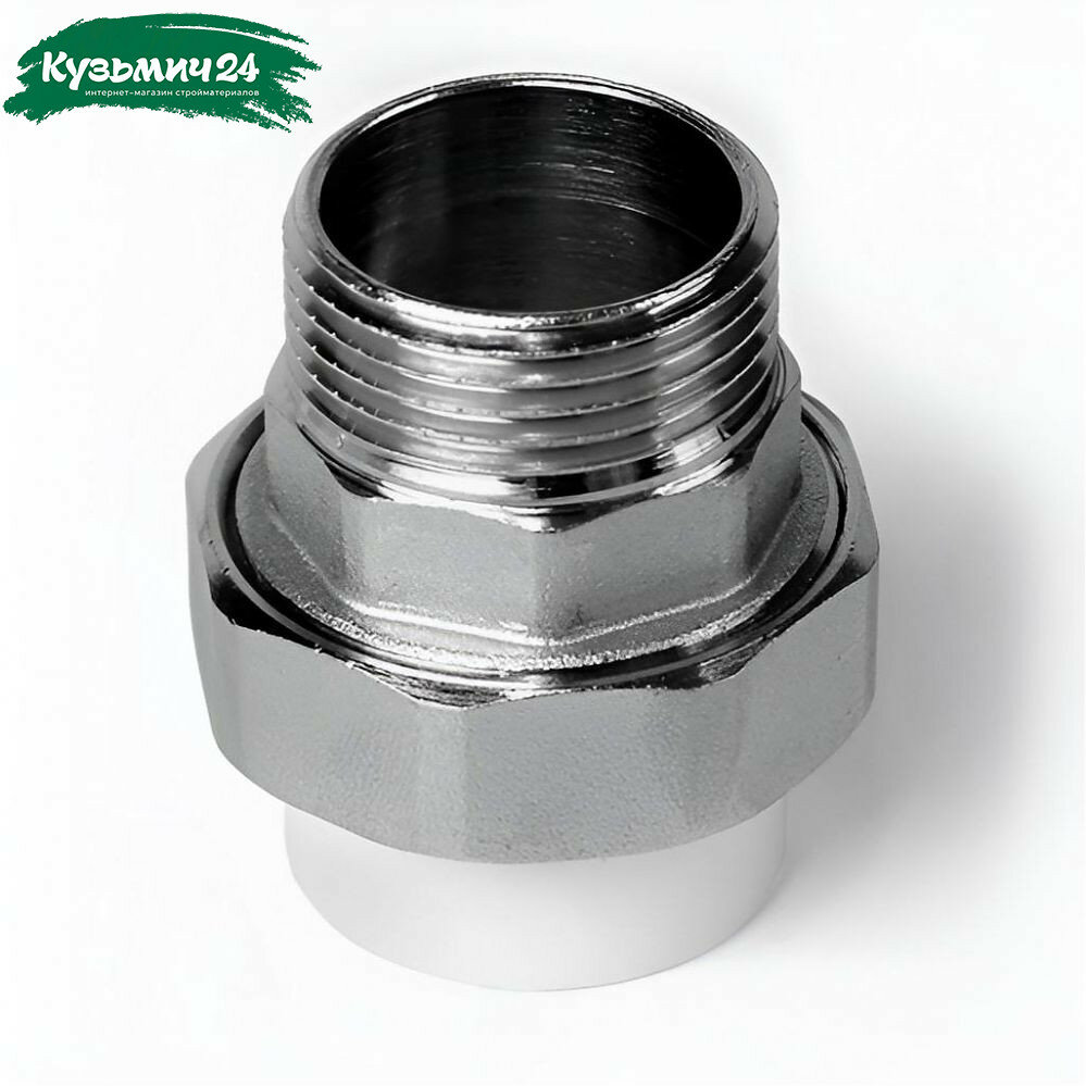 Муфта полипропиленовая Pro Aqua PA21024 63-2", НР, разъемная, комбинированная, белая