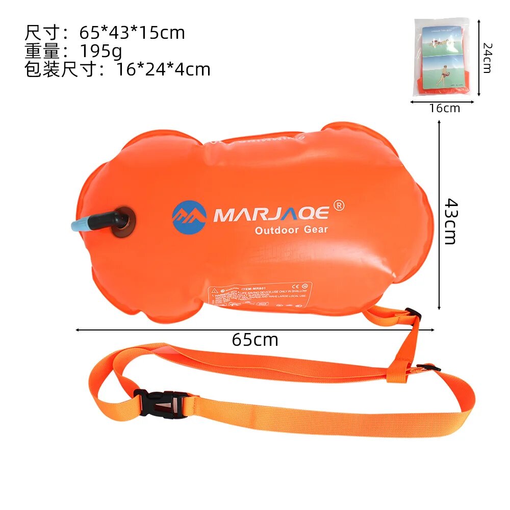 Двойной спасательный буй из нейлона и ПВХ Оранжевый, Single airbag-orange