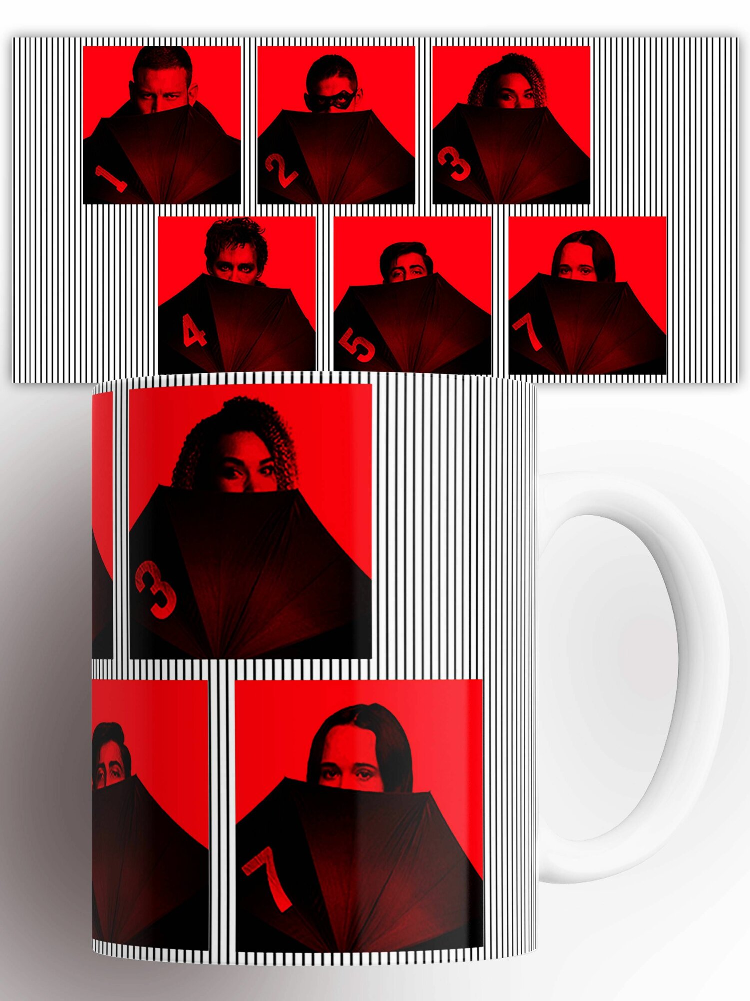 Кружка Академия Амбрелла The Umbrella Academy сериал на подарок с принтом 330 мл