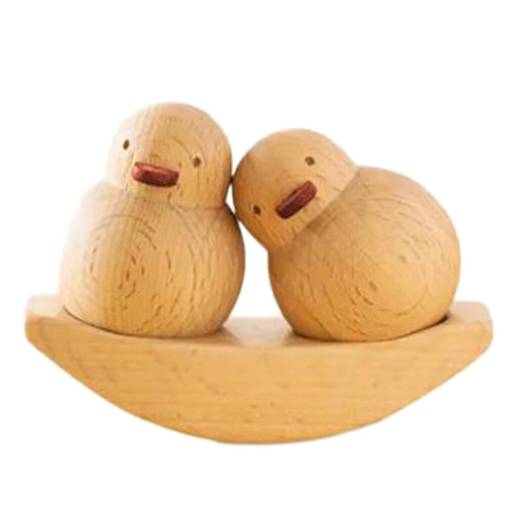 Мини-Фигурка Утки Пара Украшений Офисные Рабочие Столы Деревянная Утка Дружба День Рождения День Святого Валентина Современный День Памяти