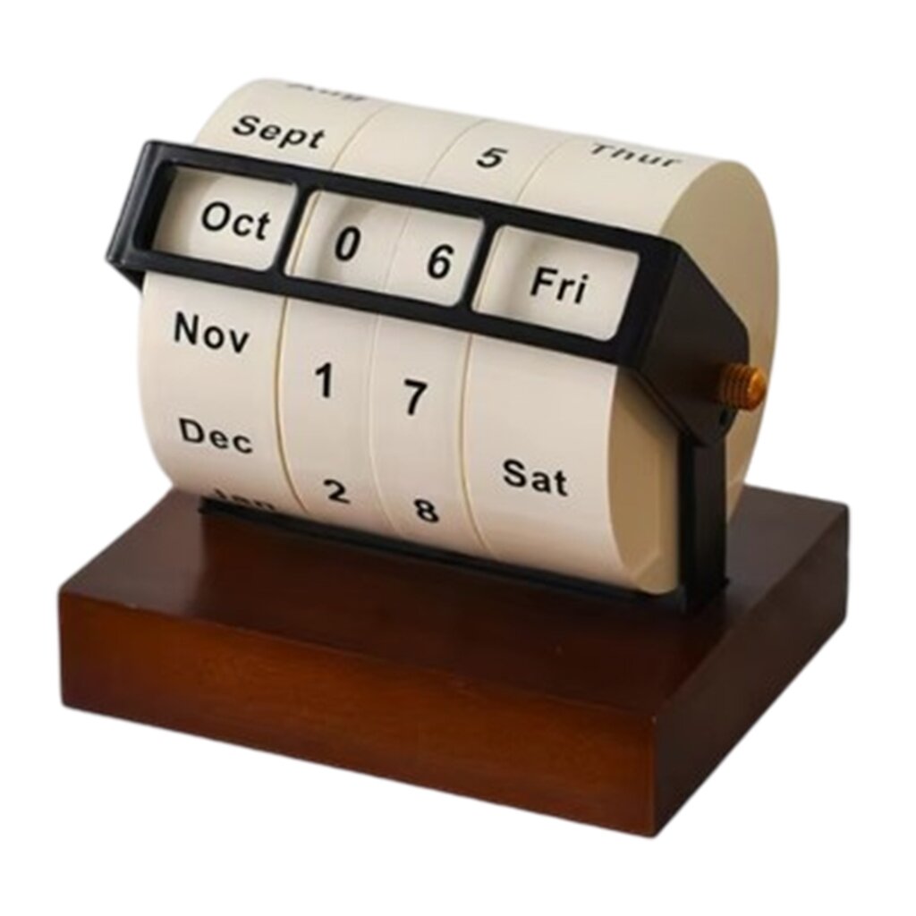 Вращающийся календарь Настольный календарь Деревянный календарь Декоративный календарь