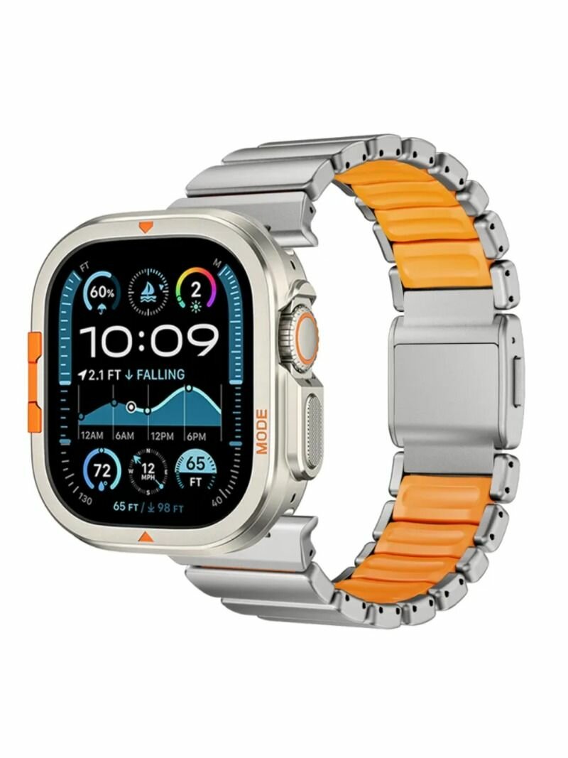 Титановая лента + металлический корпус для Apple Watch Ultra 3 2 1 49 мм серии 11 10 46 мм 9 8 7 6 5 4 SE3 45 мм 44 мм