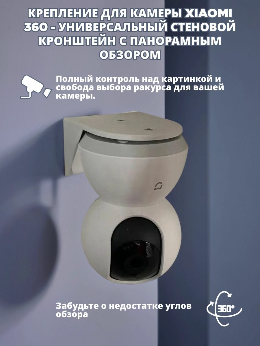 Крепление для камеры Xiaomi 360 - Универсальный стеновой кронштейн с панорамным обзором