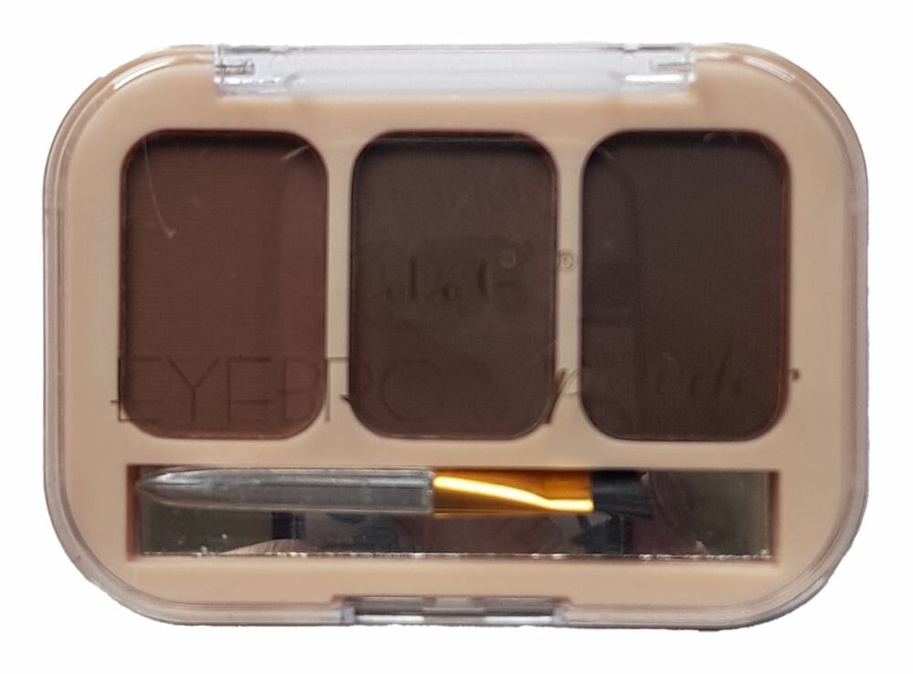 Палетка теней для бровей DoDo Girl Eyebrow Powder BP003, 3 оттенка, набор 01