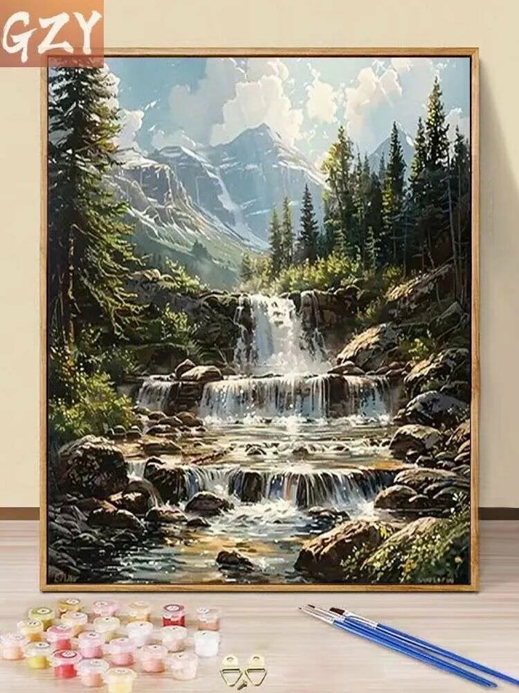 Изображение на взрослых для пейзажи, цветные холсты, 40x50 см, нет рамки