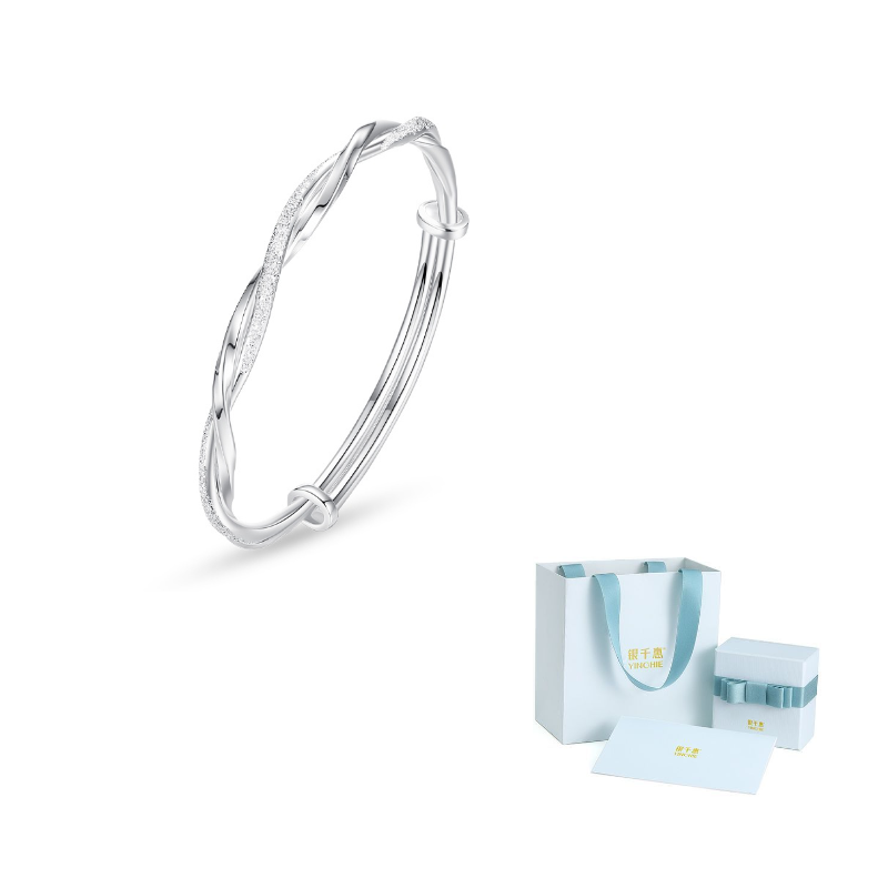 Набор браслетов женский YINCHIE в подарочной коробке, серебристый, F EU