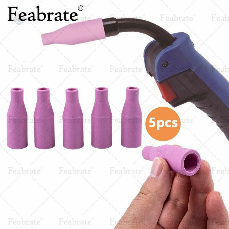 Керамическая насадка MB-15AK/14AK MAG MIG для сварочного пистолета, комплект 5 шт, защита сопла от брызг и перегрева