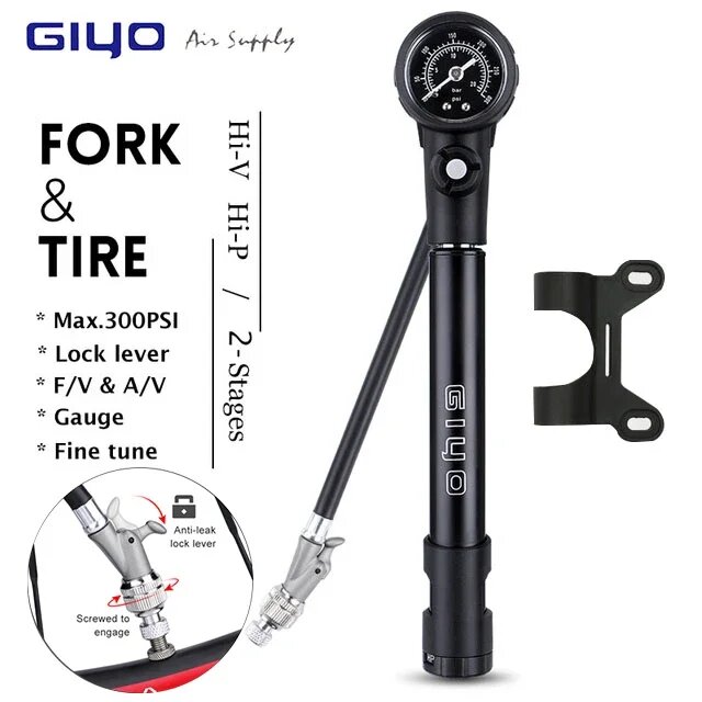 GIYO GS-41E/GS-41EL насос для амортизационной вилки 300psi GS-41EL