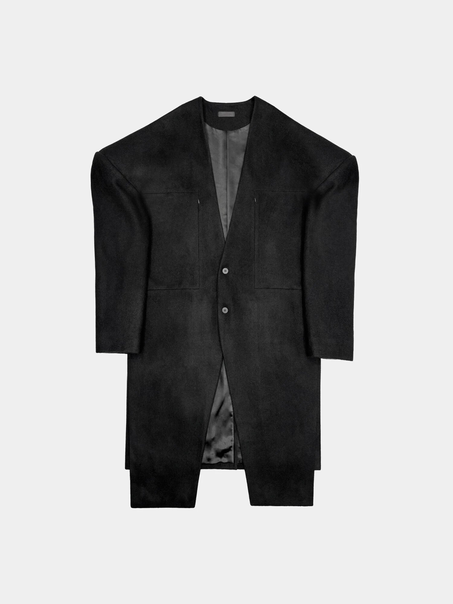 Пальто Collarless Wool Coat