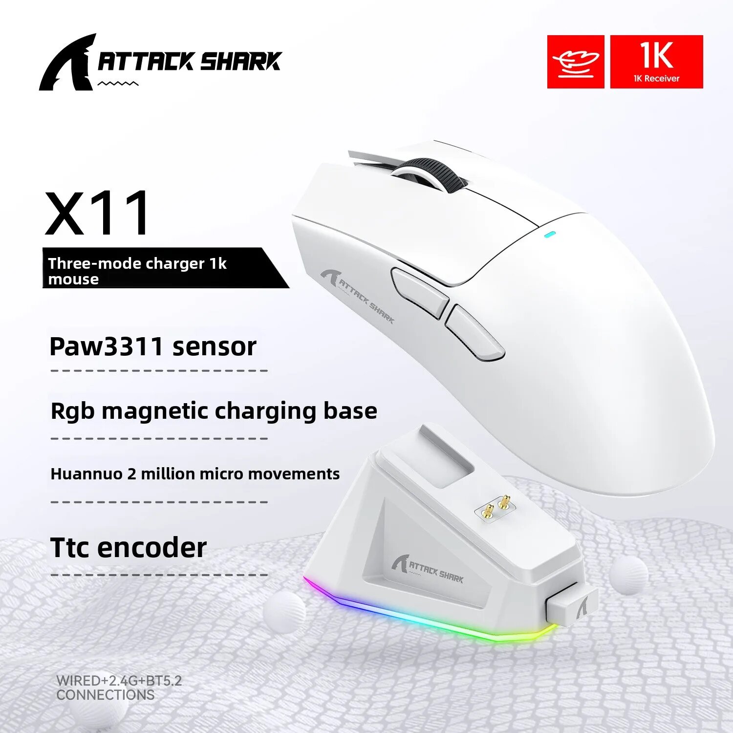 Беспроводная игровая мышь Attack Shark X11 X11 black