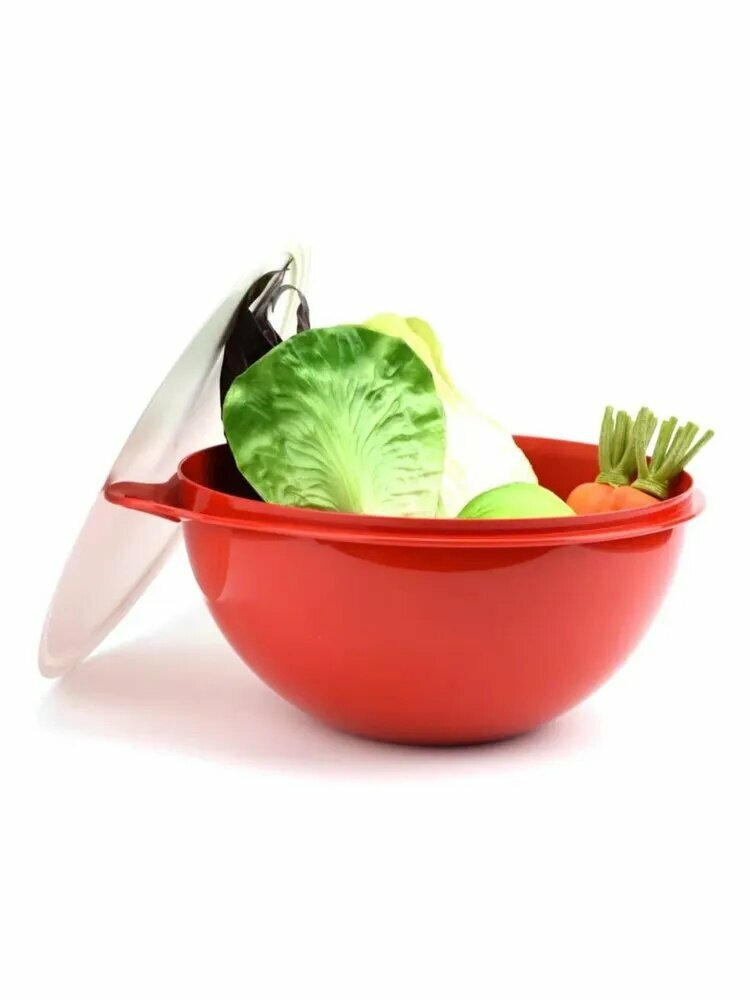Tupperware Миска 7800 мл белый, красный, 1 шт