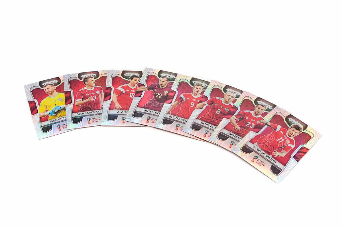 Коллекционные карточки Panini Prizm FIFA World Cup Russia 2018: Base Set Silver - 8 штук