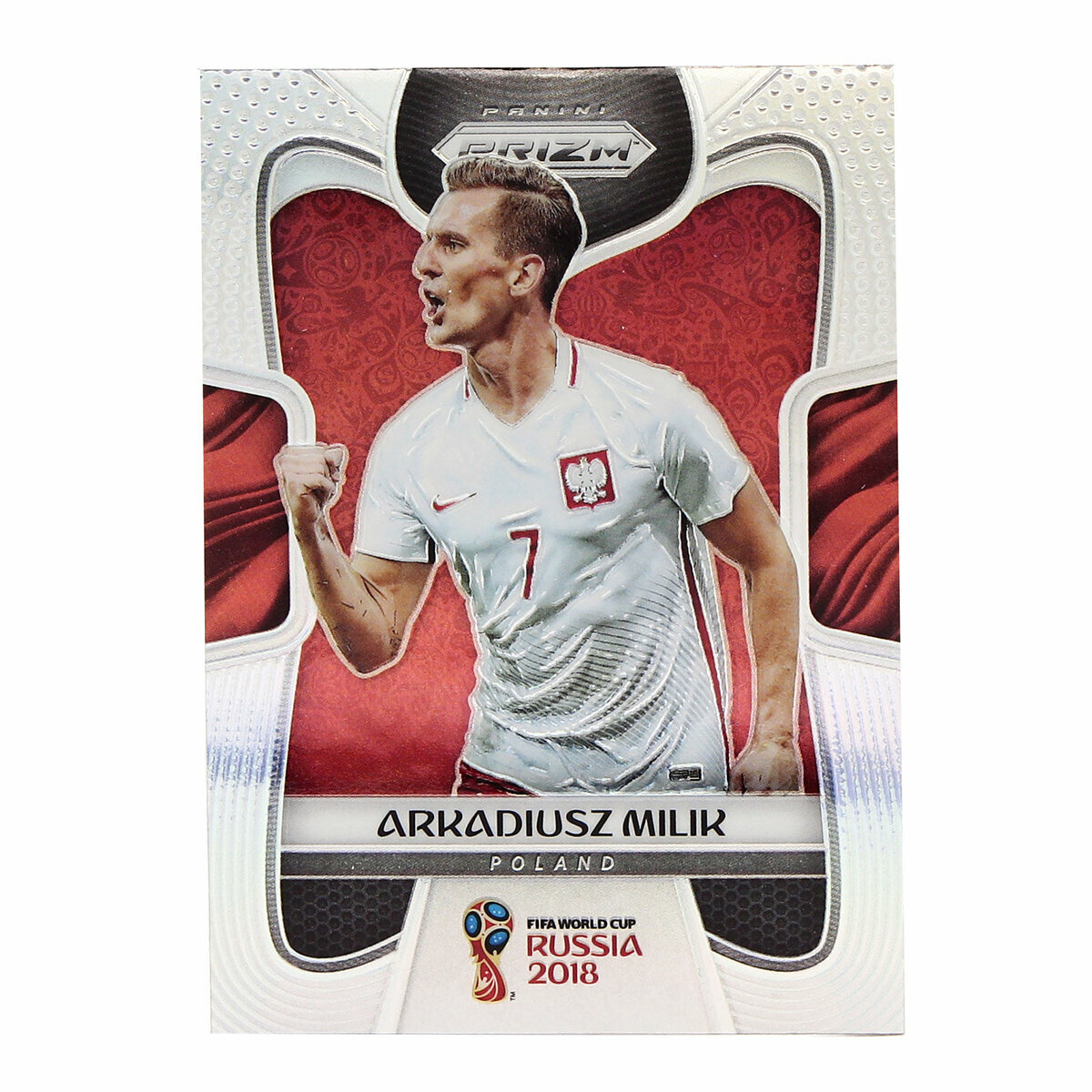 Коллекционная карточка Panini Prizm FIFA World Cup Russia 2018: #150 Arkadiusz Milik - Silver Prizms