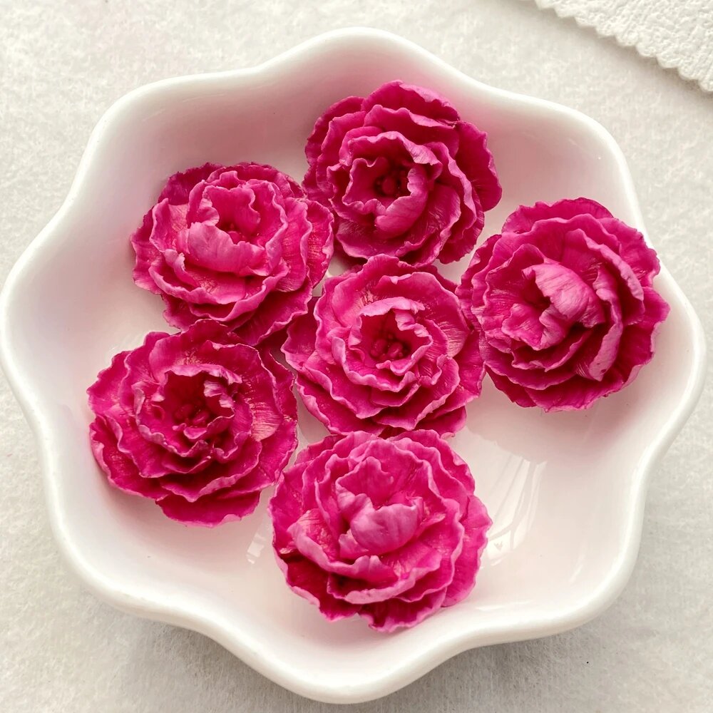 Розовые фигурки розы из резины, 10 шт, Color: F