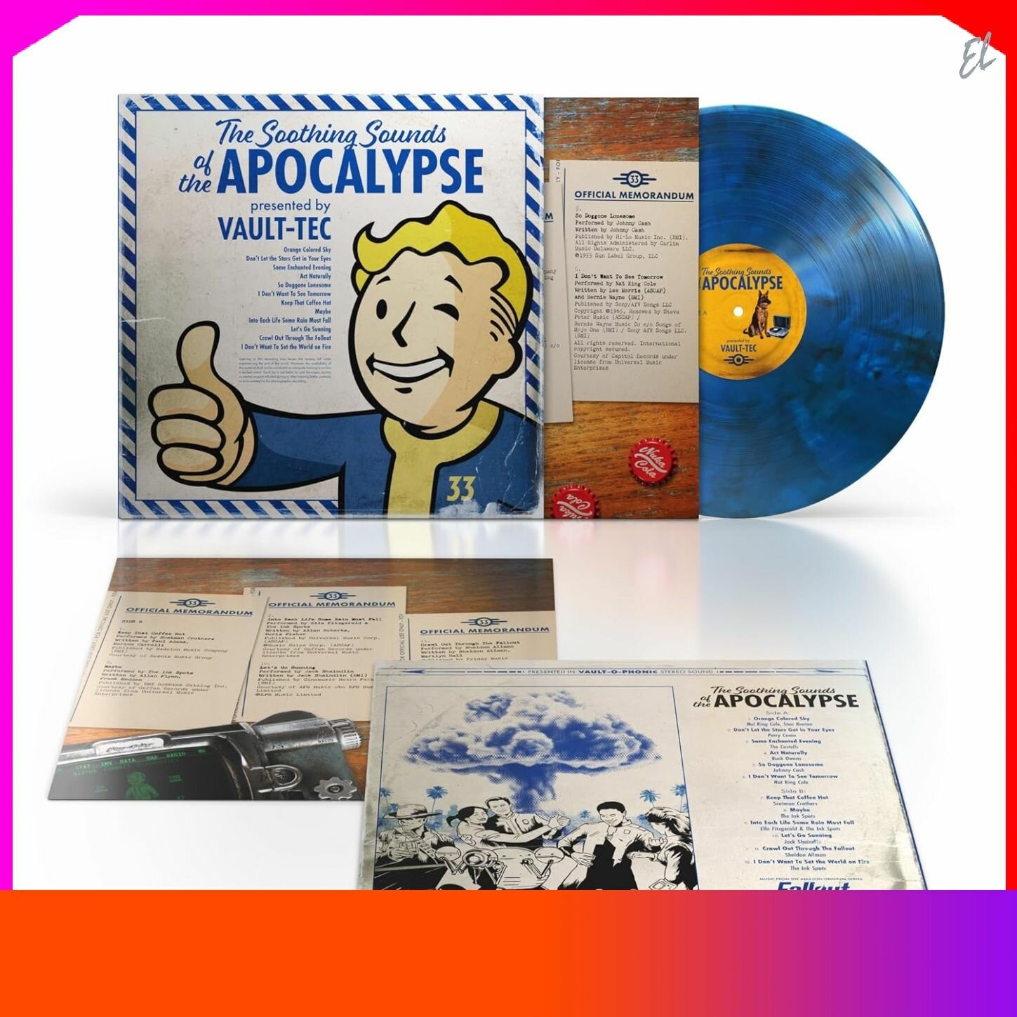Эксклюзивная пластинка Fallout The Soothing Sounds Of The Apocalypse представлена компанией Vault Tec